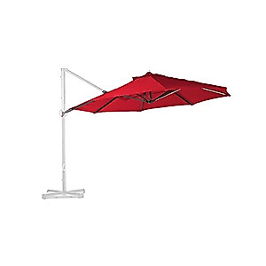 Formosa Covers Replacement Umbrella Canopy for 11ft Supported Bar Cantilever Market Outdoor Patio Shade in Red (Canopy Only) (11ft 8 ribs)