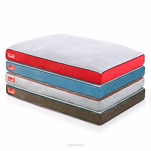 BRINDLE Stone Shredded Memory Foam Pet Bed - Pet Essentials - Orthopedic Design - Pet Crate Compatible - Machine Washable Cover - Indoor Pet Bed for Dogs, Puppies, Cats, and Rabbits - Size Large