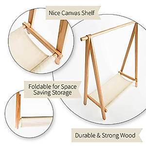 Kids Clothing Rack with Hanging Rod and Bottom Shelf Storage Space- Lightweight and Durable Wooden Frame- Child Garment Rack for Small Space