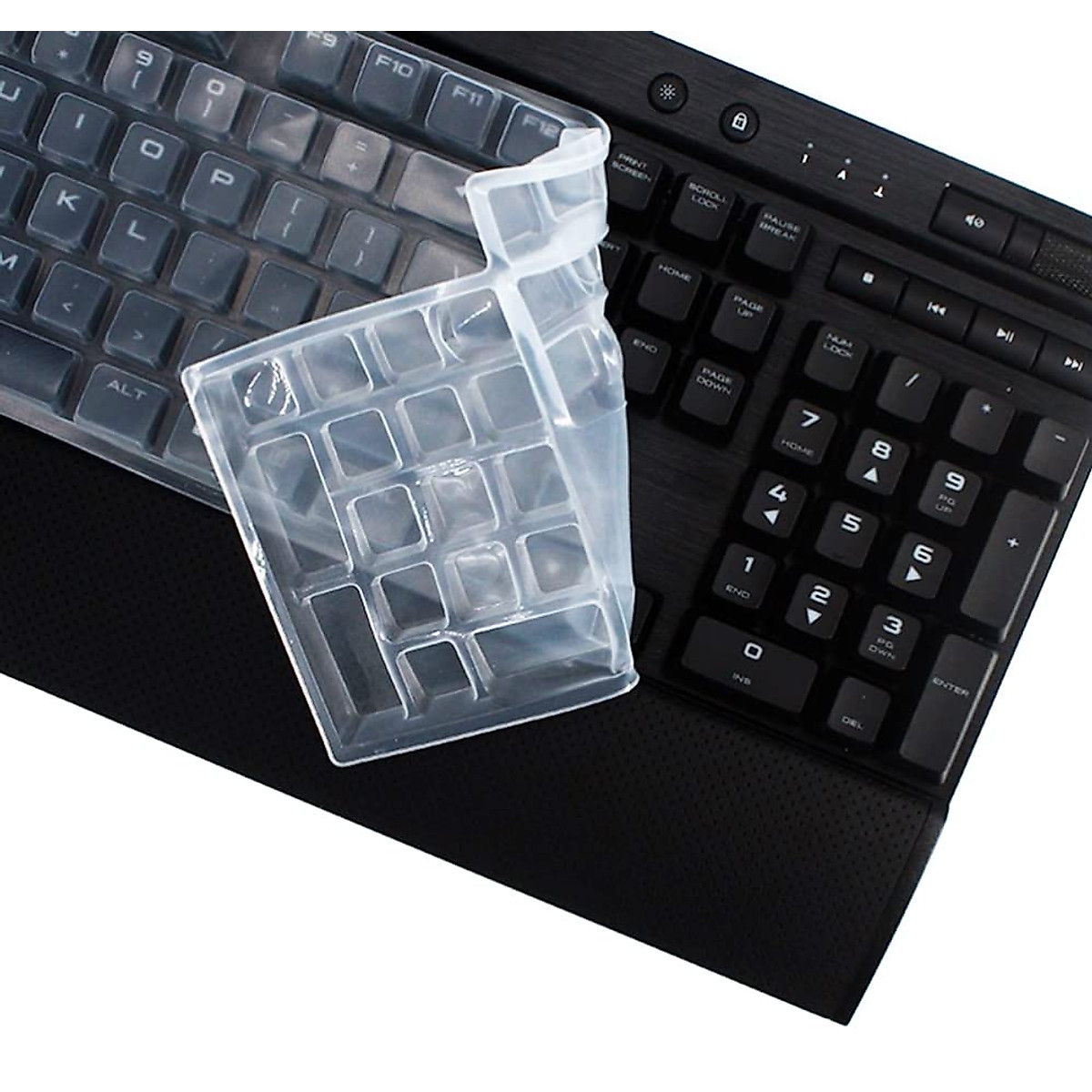 Keyboard Skin Compatible with Corsair K60 RGB Pro/Corsair K60 RGB Pro SE/Corsair K60 RGB Pro Low Profile Mechanical Gaming Keyboard, Corsair Wired K60 RGB Pro Mechanical Gaming Keyboard (Clear)