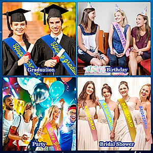 16 Pcs Sash Blank Satin Sash Royal Blue Sash Party, Bride To Be Sash, Plain Sash, Diy Sash Sashes For Pageants, Birthday, Party, Graduation, Hen Party, Homecoming, Wedding, Make Your Own Sash