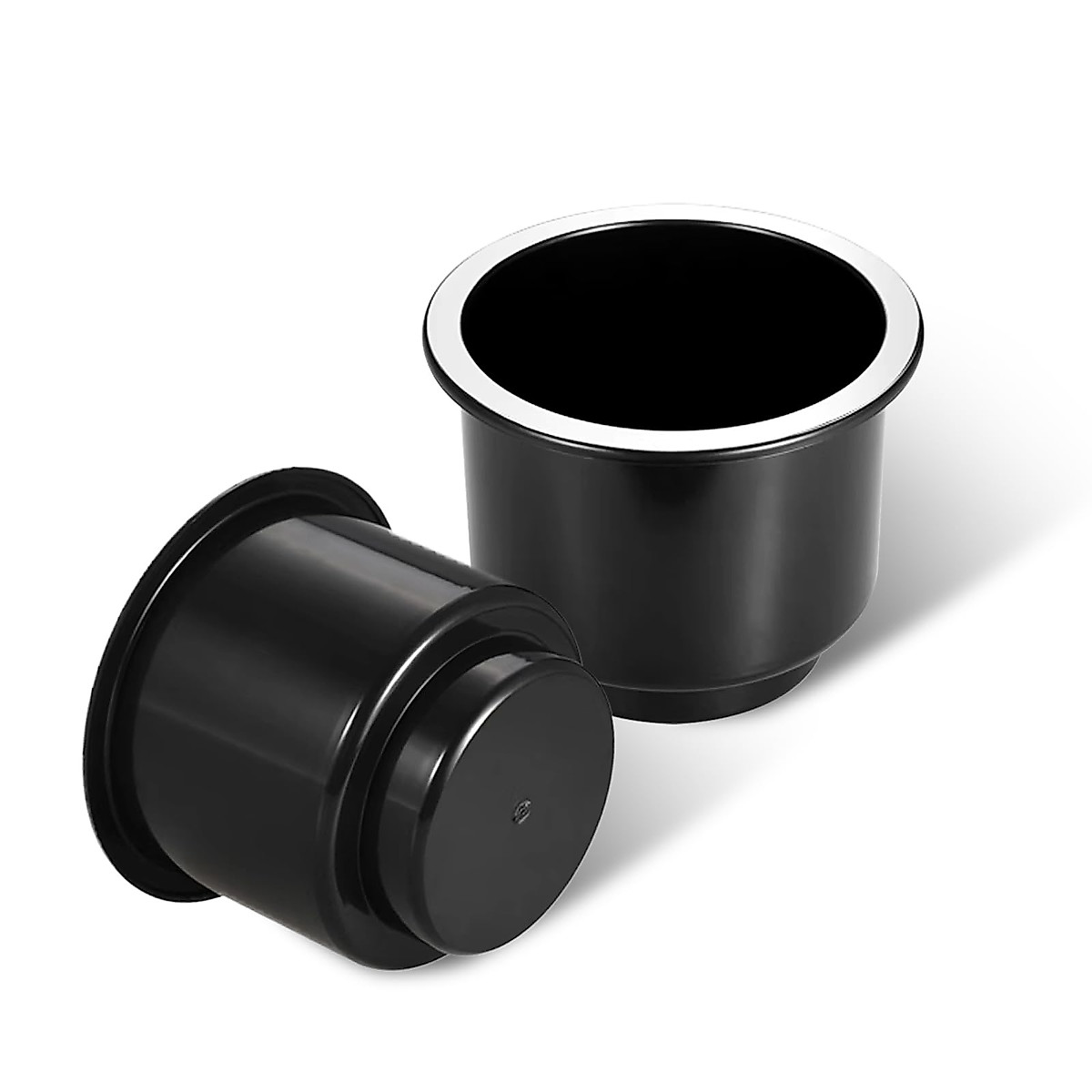 zvsay 2 PCS Multifunctional Car Recessed Cup Holder, 4.33" x 3.62" x 3.34" Automotive ABS Plastic Water Cup Drink Holder, Fits Most Cars, Trucks, Boats, RVs, Golf Carts (Black)