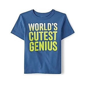 The Children's Place Baby-Boys And Toddler Boys Short Sleeve Graphic T-shirt Cutest Genius 5T