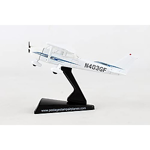 Daron Worldwide Trading Postage Stamp PS5603-2 Cessna 172 SkyHawk 1:87 Diecast Display Model, White