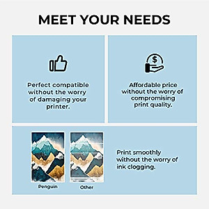 Penguin Remanufactured Printer Ink Cartridge Replacement for HP 61XL,61 XL Used for Hp Deskjet 1000 2540 2546 3050A Envy 4500 4509 5530 Officejet 4630 4609(1 Black,1 Color) Includes Bookmark Clip