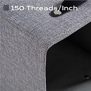 FABINADO Thickened Storage Cubes, 13x15 Inch Foldable Storage Cuby Bin with Dual Handles for Kallax, Gray, 4 Pack