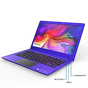 Gateway 11.6" FHD Ultra Slim Laptop Computer, AMD A4-9120e Up to 2.4GHz, 4GB DDR4 RAM, 64GB eMMC, Bluetooth 4.0, Webcam, USB Type-C, HDMI, Remote Work, Windows 10 S, BROAGE 64GB Flash Drive, Purple