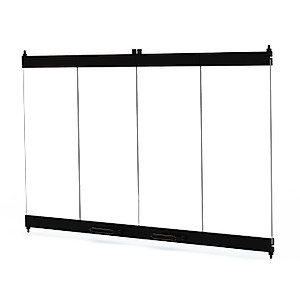 Fireplace Glass Door Set for Heatilator Fireplace Model# E36, E-36I, EC36, EC-36I, EL36, BC36R, BC36C (Black Finish)