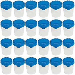 Deflecto Paint Spill Cup, 3.5” x 3.9” x 3.9”, Blue 24 Count