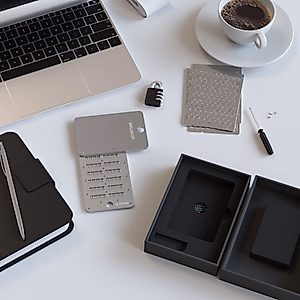 KEYSTONE Crypto Seed Storage, Cryptosteel Capsule Metal Wallet, Cold Storage Backup, 24 Words Bitcoin Key Phrase Storage, Steel Plate, Compatible with Ledger, Trezor, KeepKey (Keystone Tablet Plus)