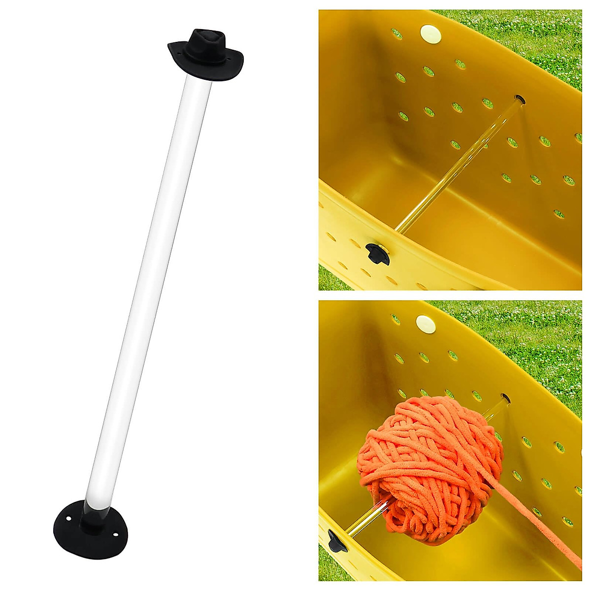 TIFFYONEK Yarn Spinner Compatible With Bogg Bag, Acrylic Yarn Holder With 2 Pcs Straw Covers, Yarn Holder for Crocheting and Knitting Gift for Craft Lover