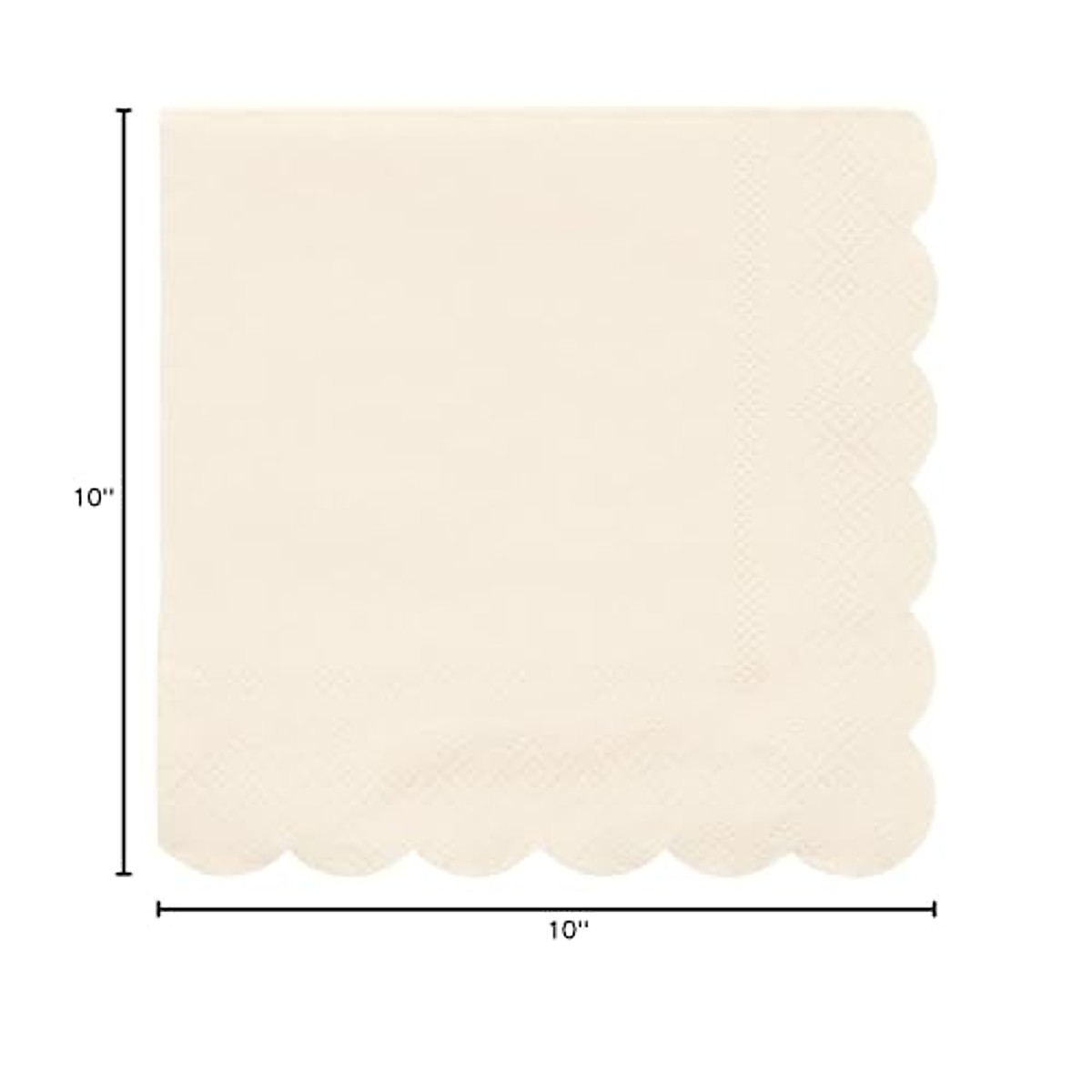 Meri Meri Disposable Paper Napkins (Pack of 20), Scalloped Edge, 2 Sizes, 15 Colors, Party Napkins