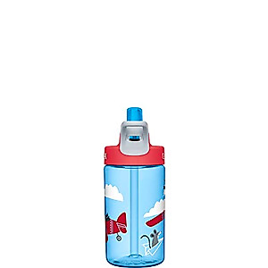 CamelBak eddy Kids Water Bottle - CamelBak Kids Big Bite Valve - Spill Proof - Water Bottle For Kids - BPA-Free Water Bottle - 12oz, Airplane Bandits