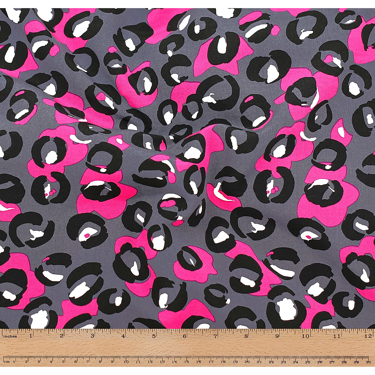 Telio Picasso Poplin PRT 5 Yard Precut, Ink/Fuchsia