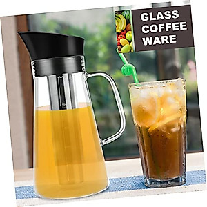 GRADENEVE 1pc Filter Jug Drink Iced Coffee Maker Water Jug Iced Tea Maker Cold Brew Coffee Maker Espresso Machine Tea Kettle with Handle Coffee for Cold Brew Clear Kettle Stainless Steel