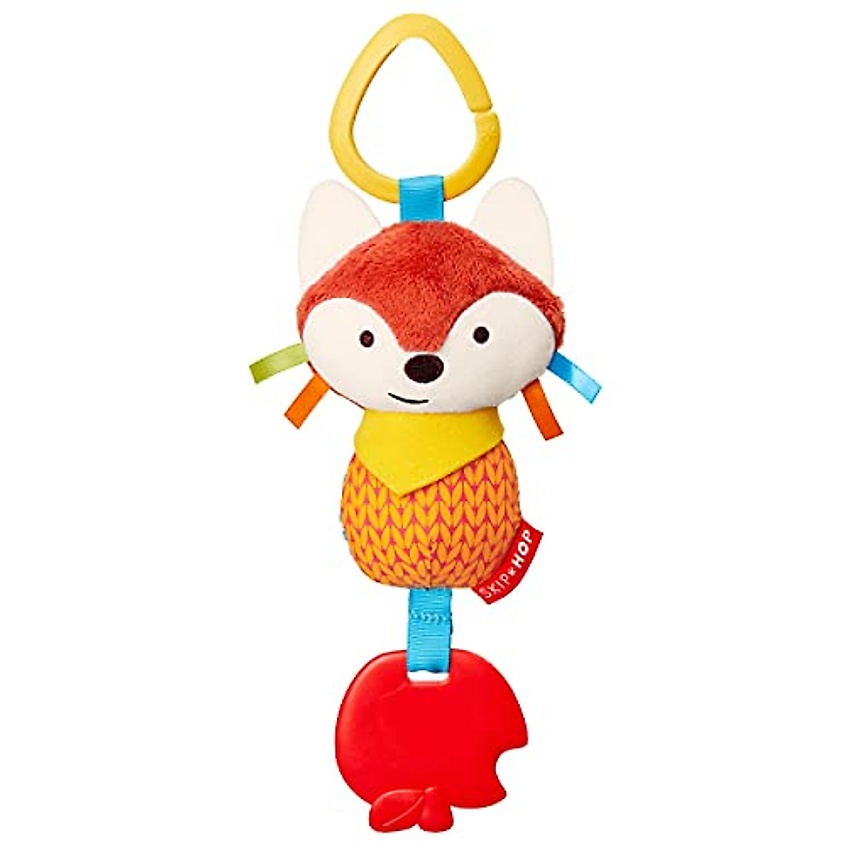 Skip Hop Bandana Buddies Baby Activity & Teething Toy Gift Set with Multi-Sensory Rattle & Textures, Fox