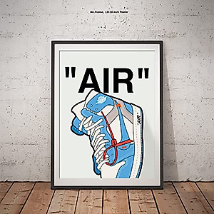 Hypebeast Air Sneaker Poster – (12x16 Inch) Unframed – AJ Wall art, Hypebeast Room Decor, Michael Jordan Poster, Sneaker Air Gym Shoes Shoebox Collection Aesthetic Cool Poster for Teen Boys Guys Men Room Dorm Bedroom Wall Decor by LIYA Design Prints