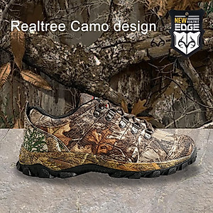 8 Fans Men's Waterproof Trekking Hiking Shoes,Lightweight Camo Walking Hunting Sneakers with Memory Foam Insole for Men&Women…Size 12