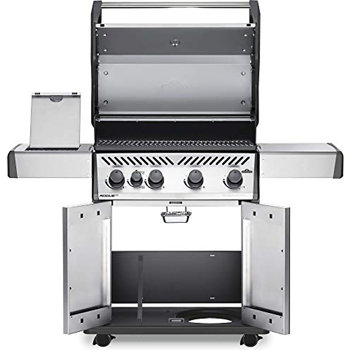 Napoleon Rogue XT 525 BBQ Grill, Stainless Steel, Propane Gas - RXT525SIBPSS-1 With Four Burners, Infrared Sear Station Side Burner, Barbecue Gas Cart, Folding Side shelves, Instant Failsafe Ignition