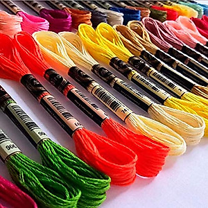 Findvoor 136 Rainbow Color Embroidery Thread,Embroidery Floss Cross Stitch Threads, Bracelets Floss, Friendship Bracelets String for Cross Stitch,Hand Embroidery, String Art,Crafts Floss