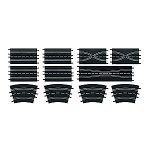 Carrera 1:24 Scale Track Extension Set - Accessory Pack includes 12 Pieces - For Use With Digital 124, 132 and Evolution Carrera Slot Car Racetrack Systems, Large