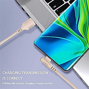 BGNTBUK Phone Charging Cables Android USB Cable Right Angle 90° Elbow Liquid Micro USB 3A Fast Charging Cable Lap Gear Home
