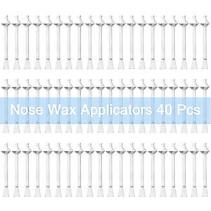 Oakeer 40 Pcs Nose Wax Sticks Hair Removal Nose Wax Applicators for Nostril Nasal Cleaning Ear Hair Removal