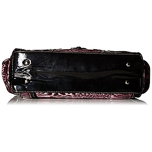 Western Cross Leopard Handbag Rhinestone Pocket Purse With Matching Wallet (PINK)