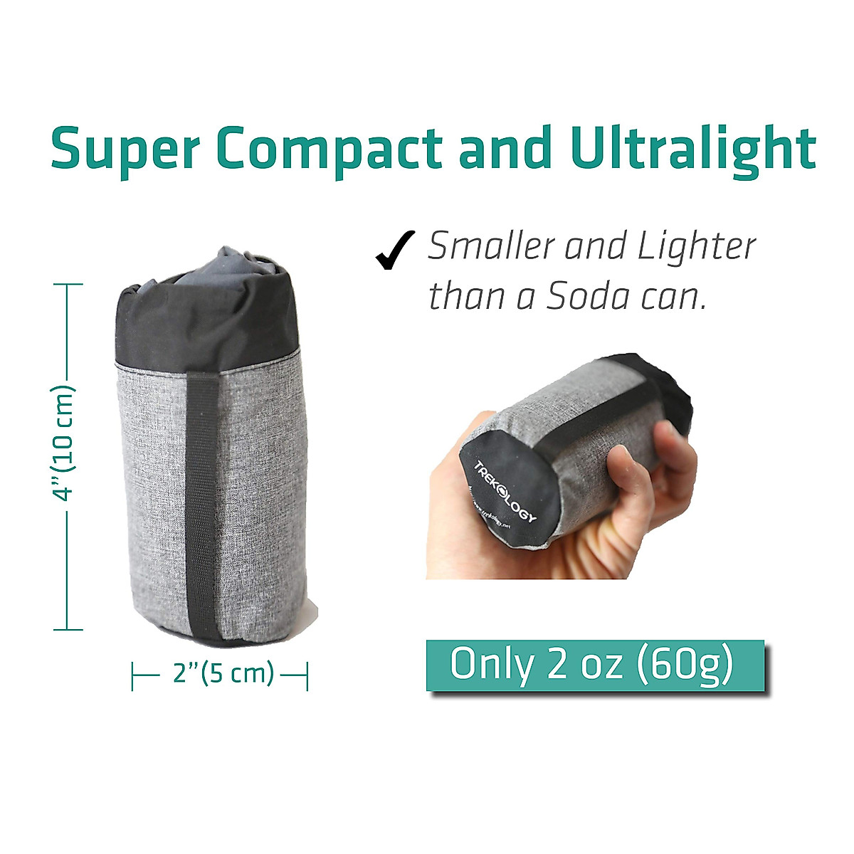 TREKOLOGY Inflatable Neck Pillow for Travel - Ultimate Comfort and Support for Airplanes, Cars, and More - Ergonomic Design for Restful Sleep and Neck Relief - Essential Travel Accessory