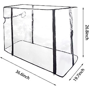 Wagon Rain Cover,Push Pull Folding Wagon Rain Cover,Wagon with Canopy Clear Cover,Heavy Duty Rain Cover for Wagon Canopy Trolley Cart.Wagon Accessories for Kids Outdoor Garden Camping Shopping