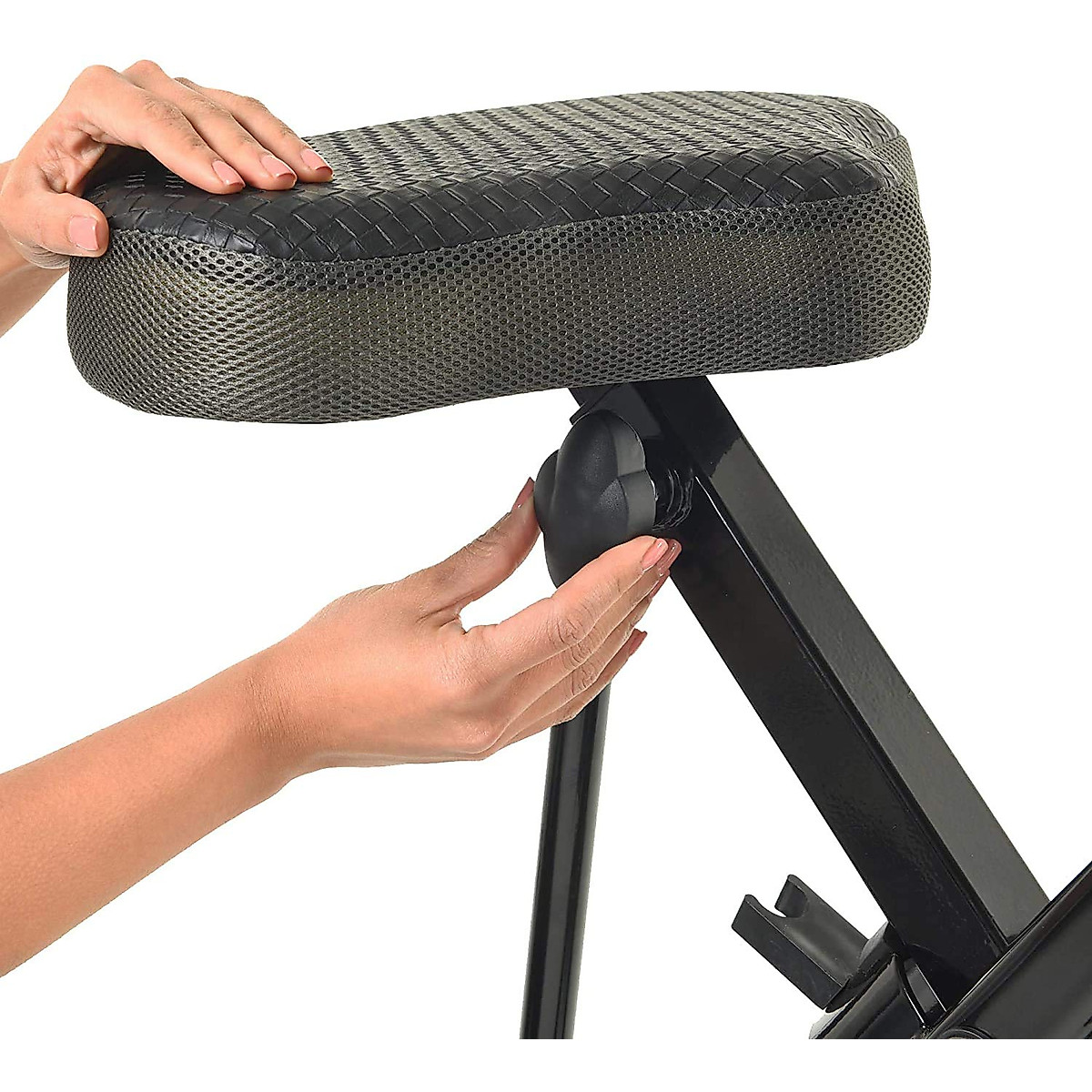 Exerpeutic Bluetooth Smart Foldable Bike with Resistance Bands and Free MyCloudFitness App, Black Folding Bike