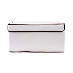 Great Useful Stuff G.U.S. Large Collapsible Toy Box | Toy Organizers, Storage bin, basket with Lid | Sturdy 600D Polyester Toy Chest | Durable, Storage Box for Kids’ Playroom | 30"x16"x16" (Ivory)