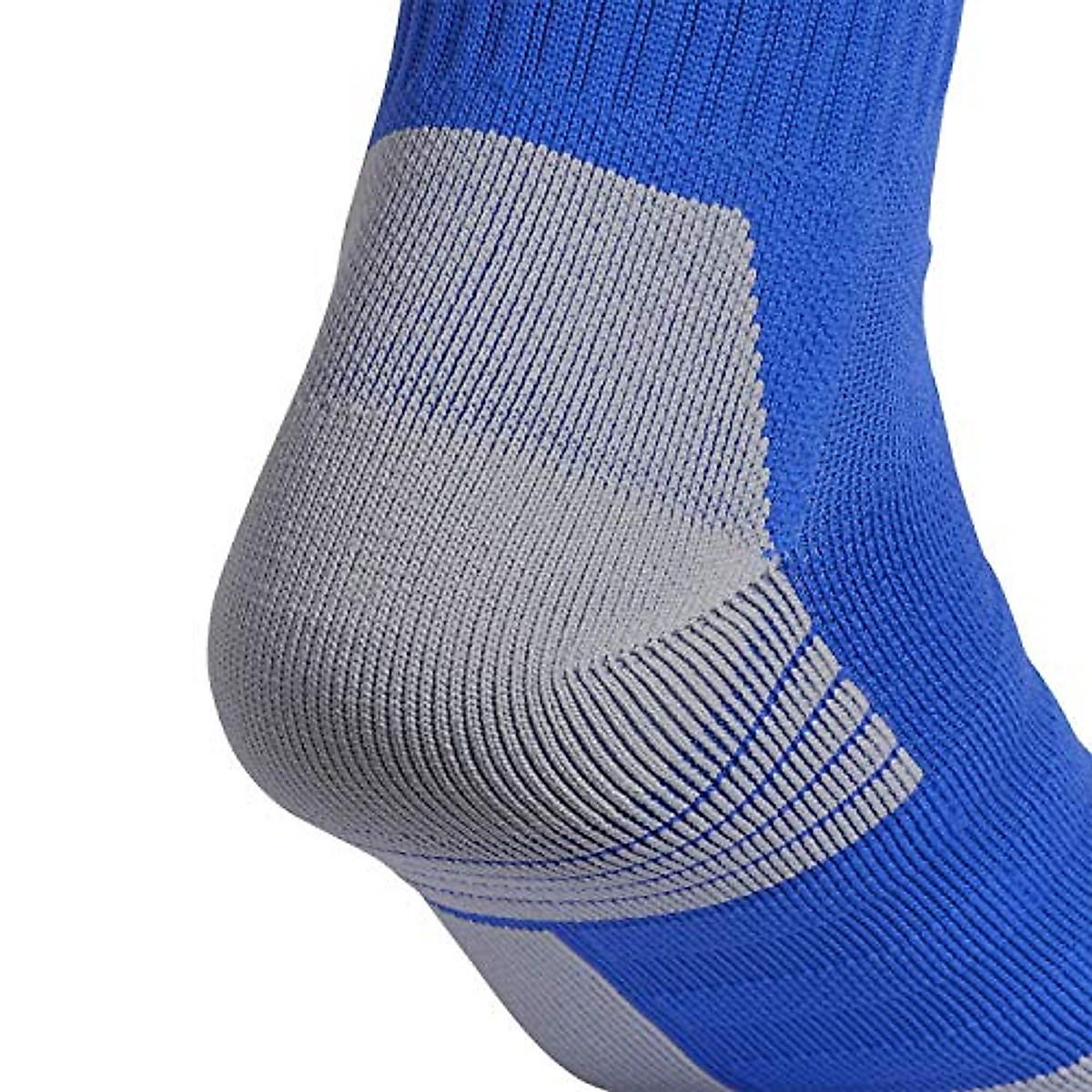 adidas Speed 2 Soccer Socks for Boys, Girls, Men and Women (1-Pair), Team Royal Blue/White/Light Onix Grey, Large