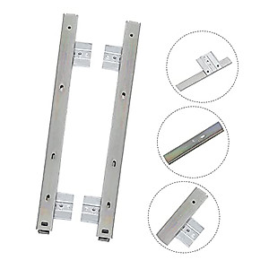 WOONEKY Keyboard Rails Keyboard Tray 1 Pair Full Slide Thickness White Construction Side Bearing Inches Mounting Furniture Stand Slide-Out Out Duty Steel Metal Mount Track Drawer