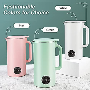 Mini Soybean Milk Maker, Portable Soy Milk Machine with 6 functions, Juicer Maker, Free Filtering, Self Cleaning and 110V for Household