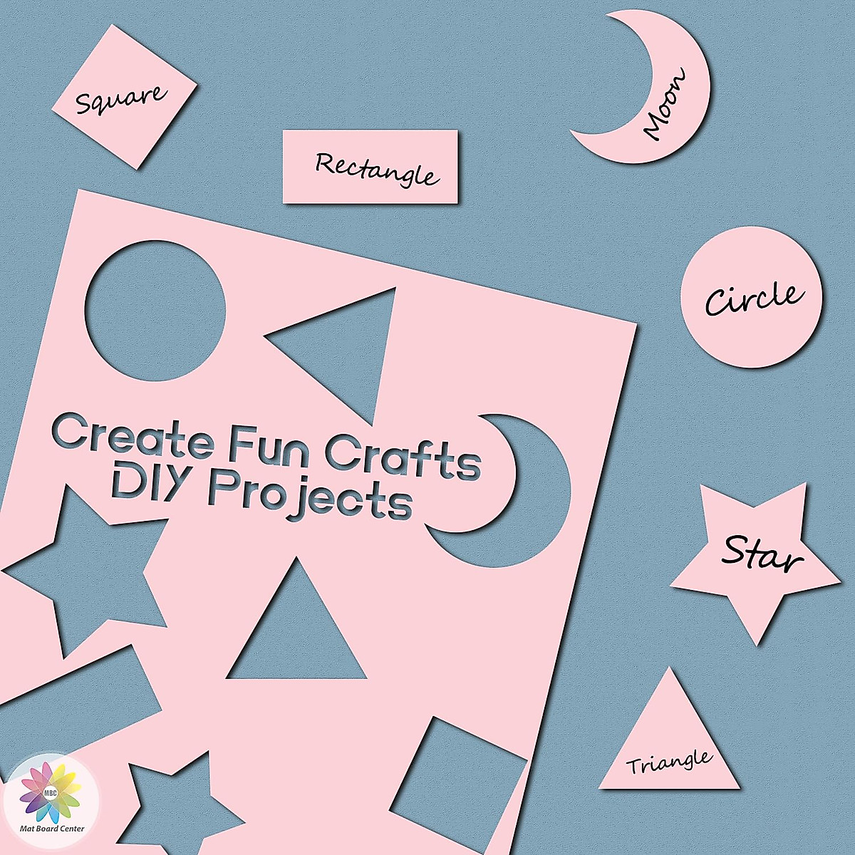 Mat Board Center, 10 Pack 16x20 Mixed Color Uncut Mat Boards/Backing Matt Boards for Crafts, Frames, Photos and More