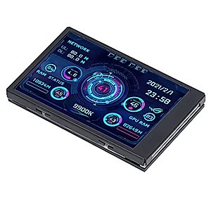 LiebeWH IPS USB Mini Screen CPU GPU, Computer Type C Sub Screen USB Mini Screen for PC HDD Data Monitor Type C Sub Screen (Normal Version)