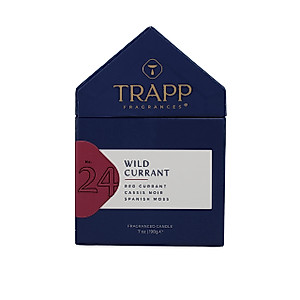Trapp - No. 24 Wild Currant - 7 oz. House Box Candle - Aromatic Home Fragrance with Fruity Scent of Red Currant, Cassis Noir, & Spanish Moss Notes - Petrolatum Wax
