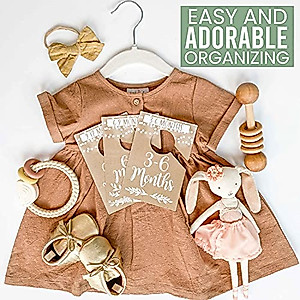 6 Hanger Dividers Baby Closet Size Dividers - Rustic Baby Closet Dividers, Baby Closet Organizer For Nursery Organization, Baby Essentials For Newborn Essentials, Nursery Closet Dividers Girl or Boy