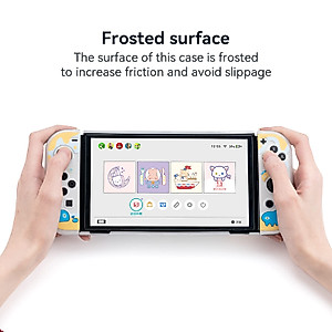 GeekShare Protective Case Slim Cover Case Compatible with Nintendo Switch OLED and Joy-Con - Shock-Absorption and Anti-Scratch - Alien