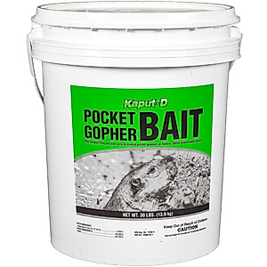 Kaput D Pocket Gopher Bait - 30 lb. Bucket - Kills Pocket Gophers Fast