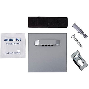 STAS self Adhesive Hanger for Mirrors and Hanging Art/Photos on Acrylic, Glass, dibond, plexiglass or Aluminium - 3.15 x 3.15" - 22lbs Weight Capacity (1 Pack)