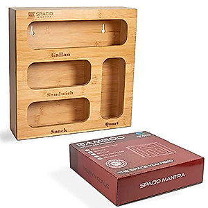 Ziplock Bag Organizer For Drawer - Plastic Bag Organizer - Storage Bag Organizer Kitchen Drawer- For Gallon Quart Sandwich And Snack Size Bags home & kitchen accessories