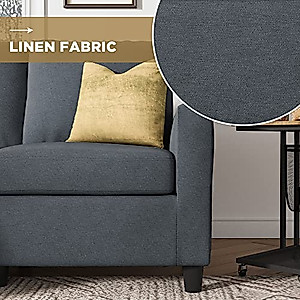 HONBAY Convertible Sectional Sofa, L Shaped Couch with Reversible Chaise, Sectional Sofa Couch for Small Space, Dark Grey