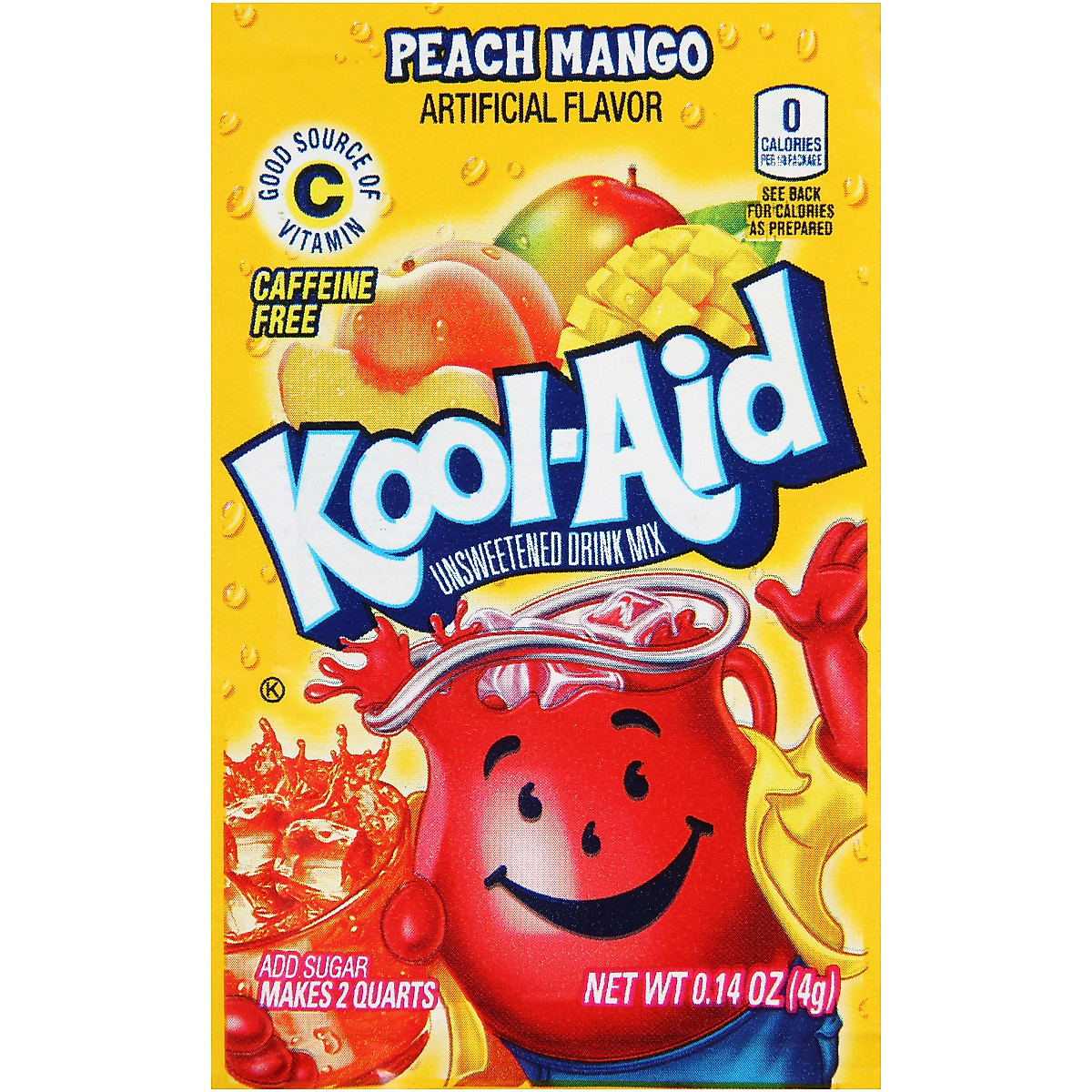 48 Kool Aid packets of Peach Mango Makes 96 quarts just add sugar