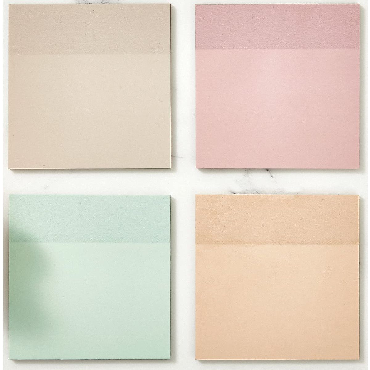 Pastel Transparent Sticky Notes, Set of 4 Pads 3''x3” Clear Sticky Tabs, Translucent Page Flags Book Markers Stickers, Planner Accessories, Bible Journaling Study Office School Supplies