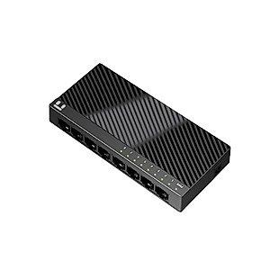 Netis ST3108C 8 Port 10/100Mbps Fast Ethernet Switch | Desktop Ethernet Splitter, Ethernet Hub, Plug and Play, Traffic Optimization Auto-Negotiation RJ45 Ports with Compact Design