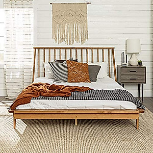 Home Accent Furnishings Queen Modern Wood Spindle Bed - Caramel