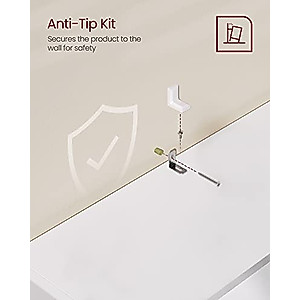 VASAGLE Bookshelf, 6-Tier Open Bookcase with Adjustable Storage Shelves, Floor Standing Unit, White ULBC166T14