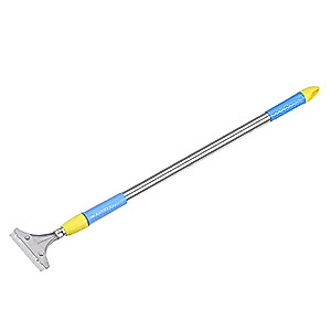 uxcell 49" Adjustable Floor Scraper Flooring Removal Tool with Long Steel Handle for Window Paint Glass Wall